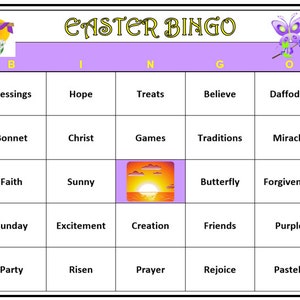 Christian Easter Party Bingo Game 30 Cards Game With a Christian Focus ...