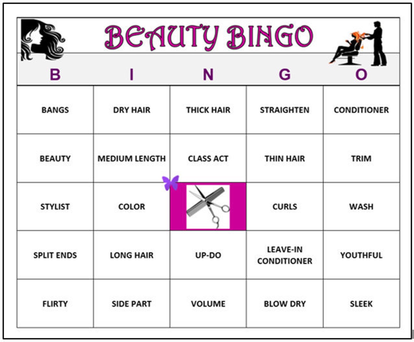Hair Salon Beauty Bingo Game -stylist and Beauty Care Fun, Download ...