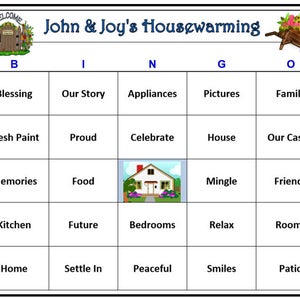 Housewarming Party Bingo Game 30 Cards House, Home Party Theme Bingo ...
