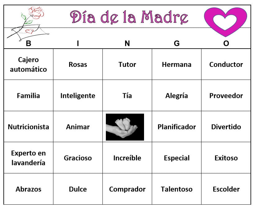 Juego De Bingo Día De Madres 60 Cards Mamá Inspiró - Etsy