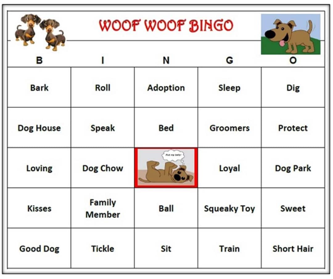 Dog Party Bingo Game, Puppy Party Bingo Game- Very Cute Game for Your ...