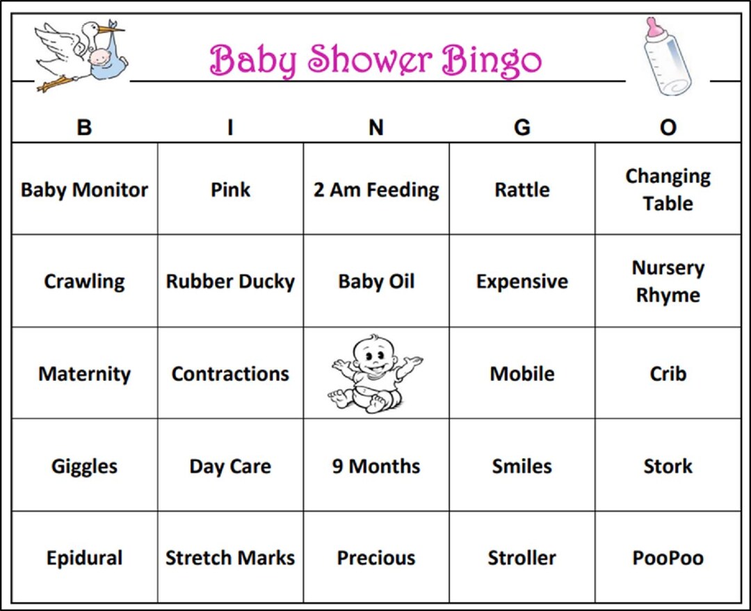 Juego de bingo para baby shower: ¡celebra a la futura mamá especial ...