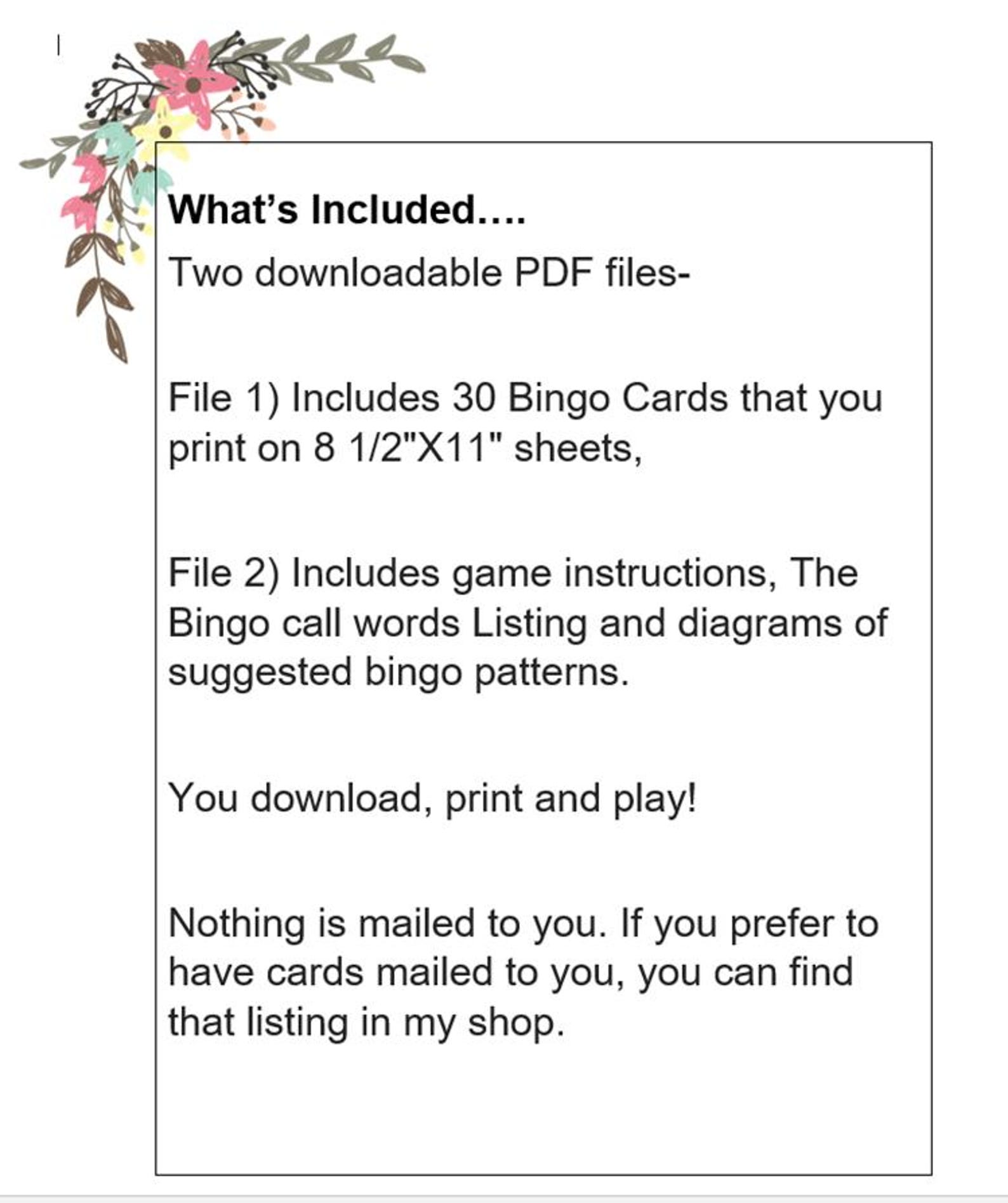 Father's Day Bingo -fun Game to Celebrate Dad, Download, Print and Play ...