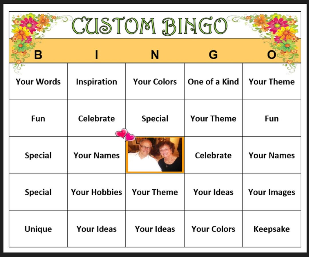 Customized Bingo Game Uses Your Words for Personalized Fun, Great for ...