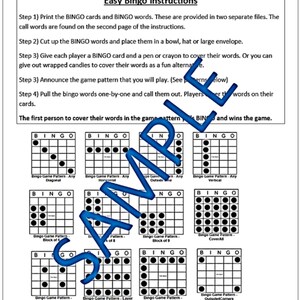 Ugly Sweater Party Bingo Game 30 Cards Christmas Holiday Bingo Words ...