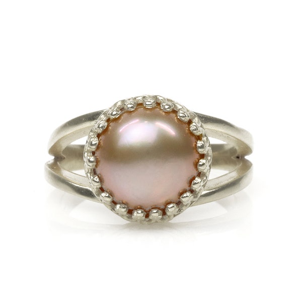 Pink Pearl Ring - Etsy