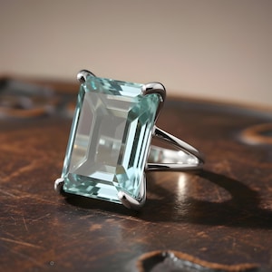 14k Rose Gold Topaz Ring · Large Rectangle Gemstone Ring · November ...