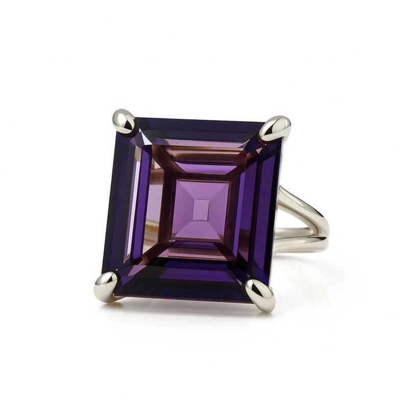 Square Stone Ring - Etsy