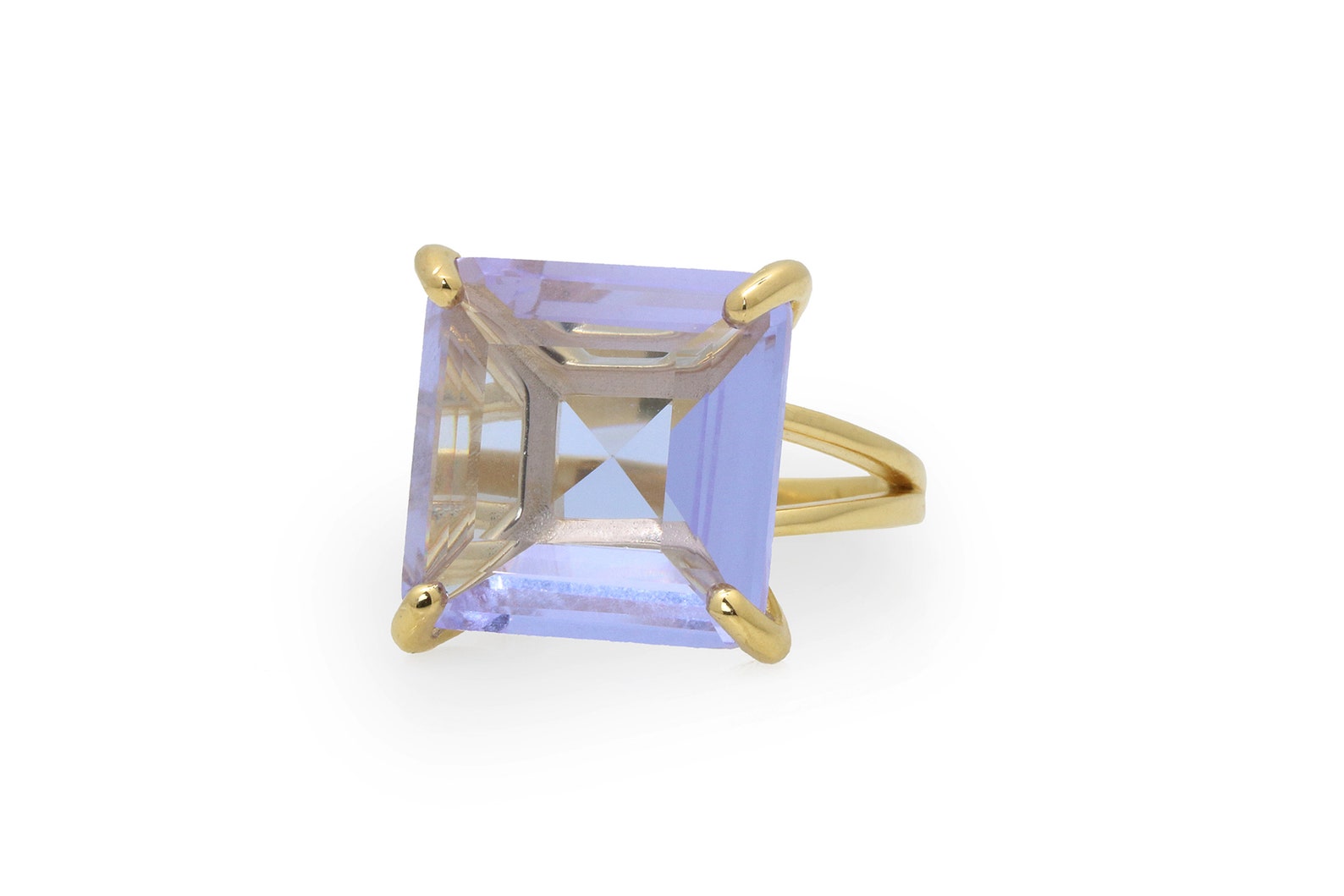 Square Princess Cut Tanzanite Ring 18k Gold Vermeil Ring - Etsy