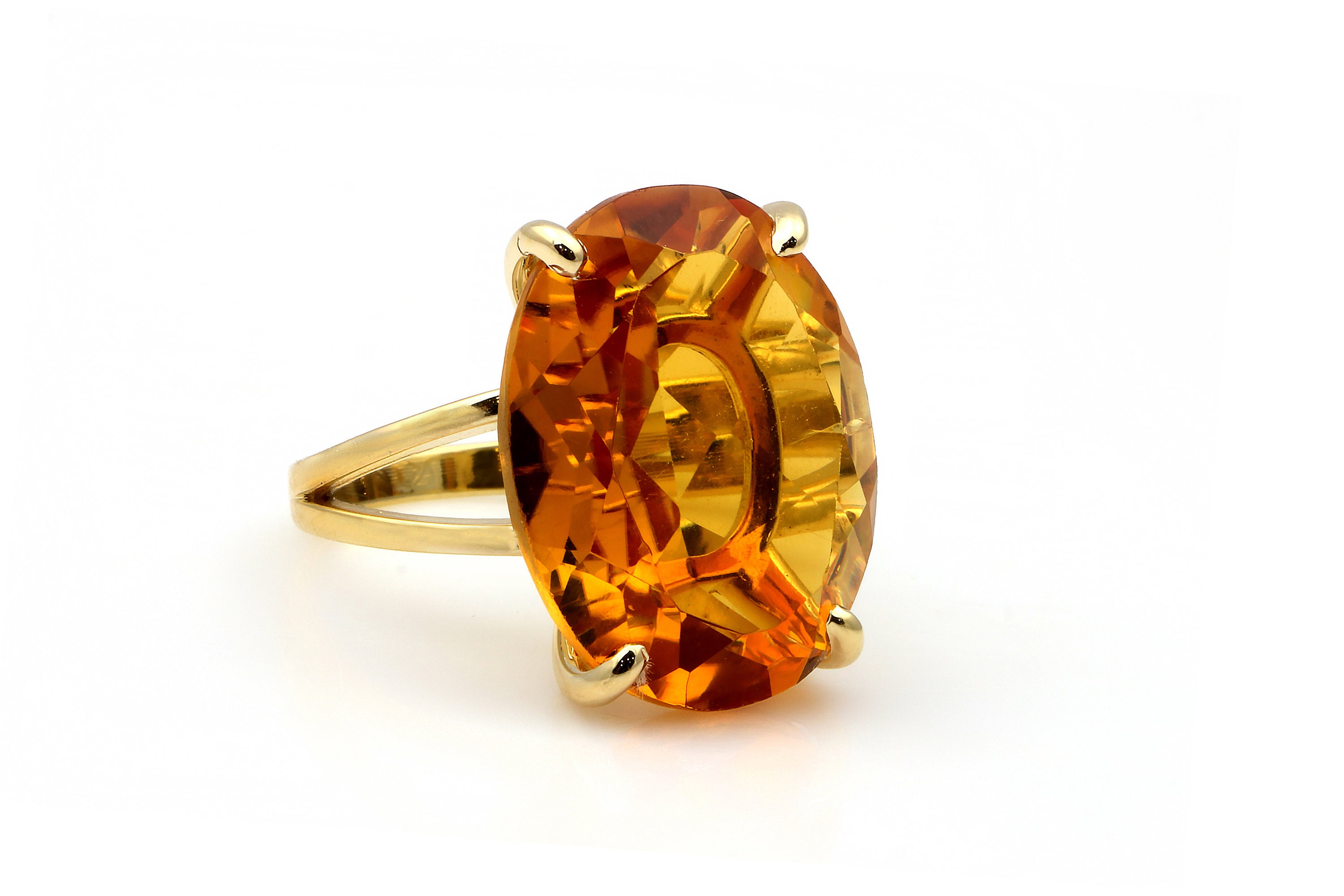 November Birthstone Ring Healing Ring Citrine Ring Oval | Etsy