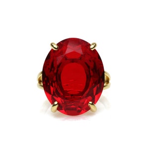 Vertical Oval Ruby Ring · Red Ruby Ring · Oval Cut Gemstone Ring ...