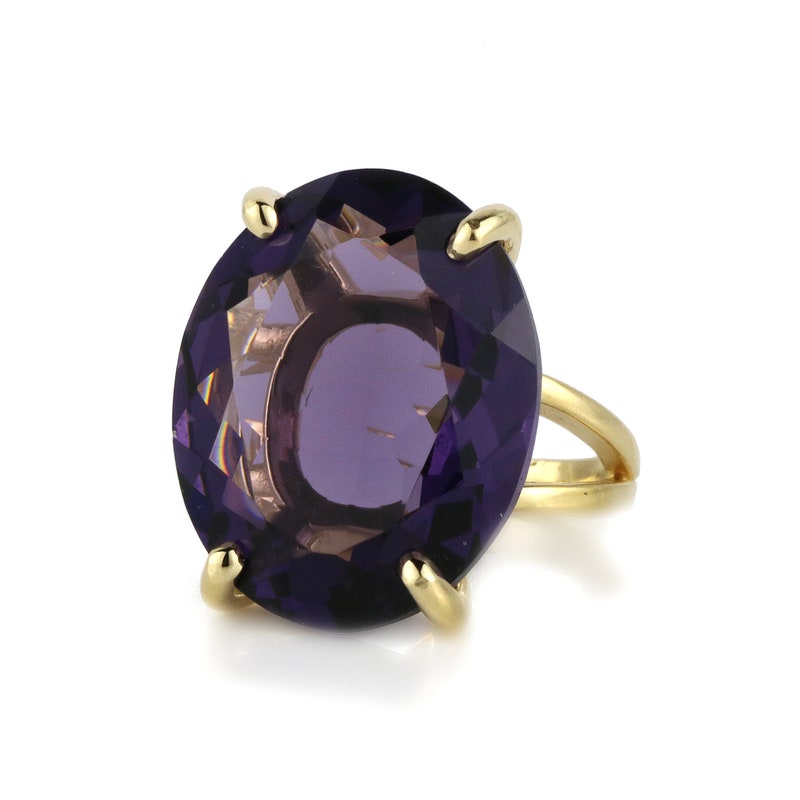 Purple Gold Ring - Etsy