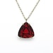 Trillion Cut Garnet Necklace Garnet Jewelry Necklace Vermeil Gold ...