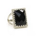 Black Onyxring Rectangular Rings Gold Rings Wow Rings - Etsy