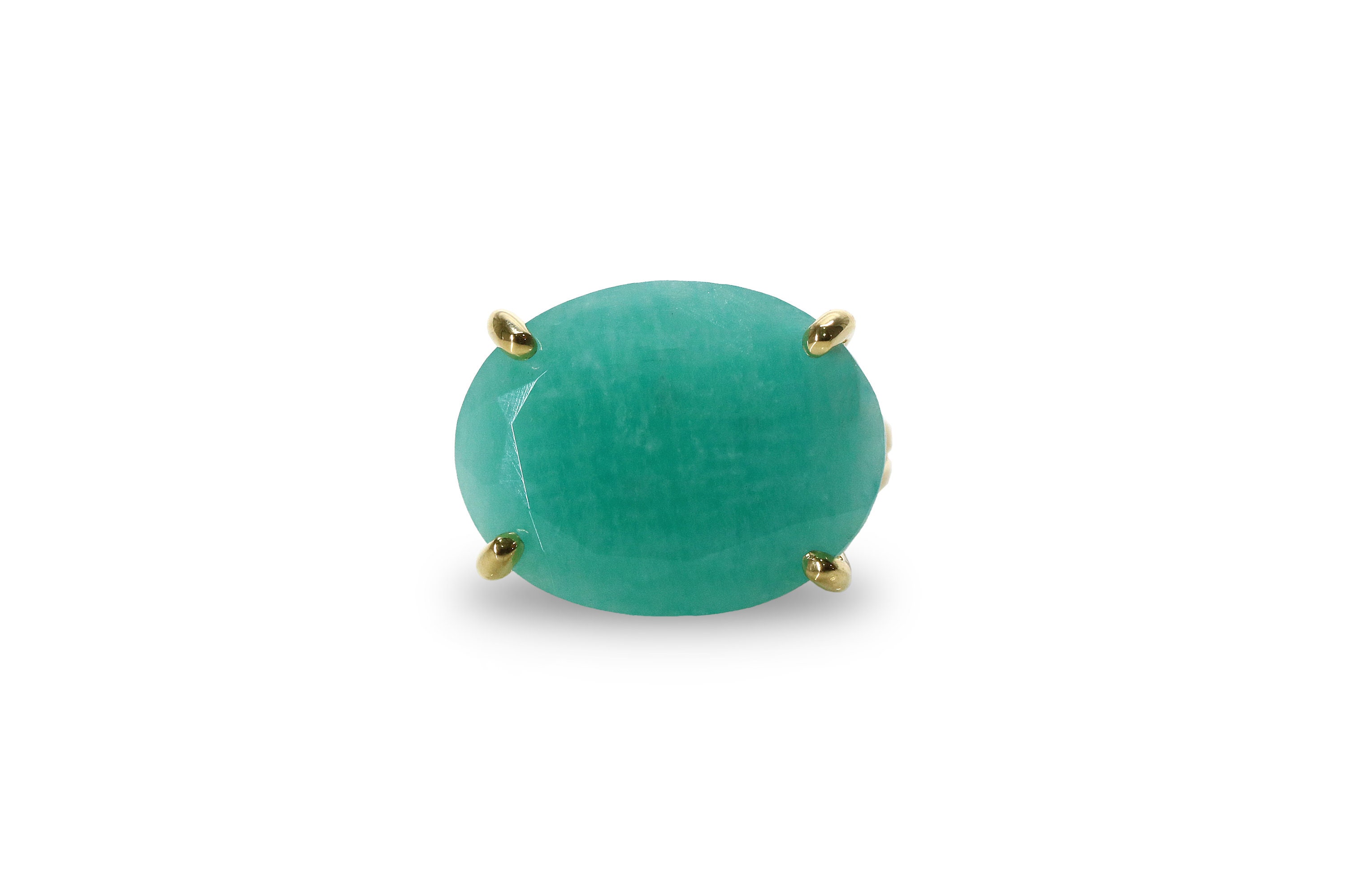 Gold Amazonite Ring Gold Oval Ring Custom Ring With | Etsy