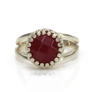 14 Karat Rose Gold Ring · Red Jade Ring · Handmade Ring · Natural ...