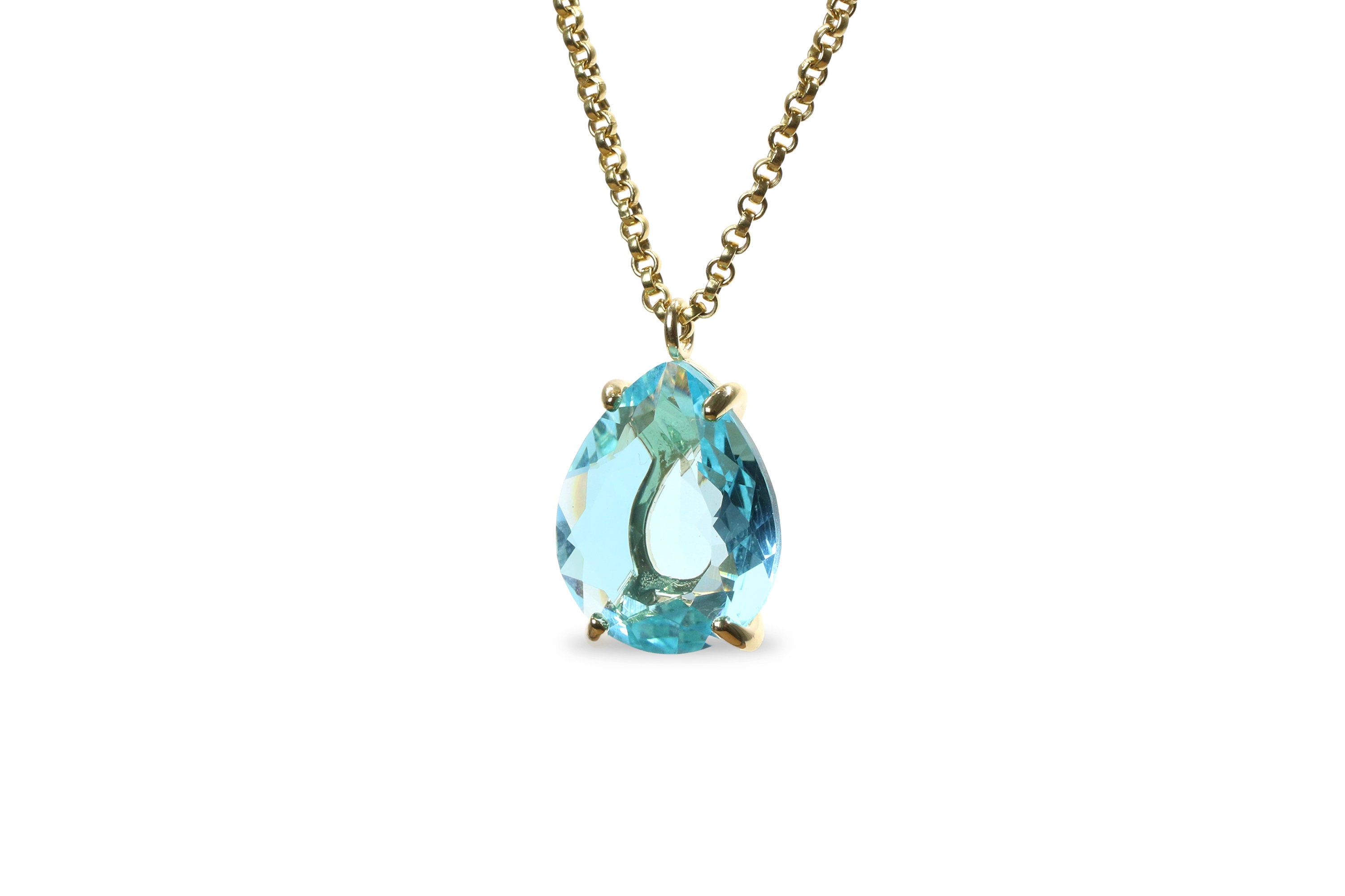 Pear Cut Topaz Necklace · Teardrop Necklace · October Birthstone ...