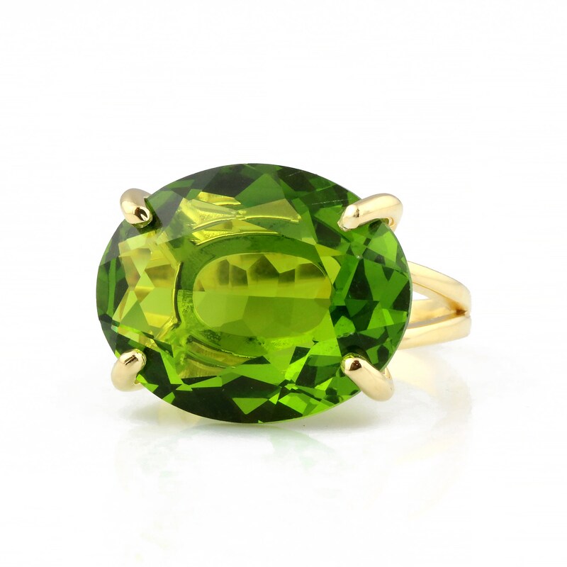 Peridot Ring - Etsy