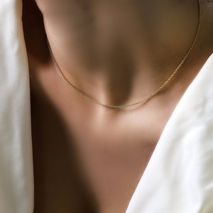 Thin Rolo Chain Necklace · Minimalist Gold Vermeil Chain · Everyday ...