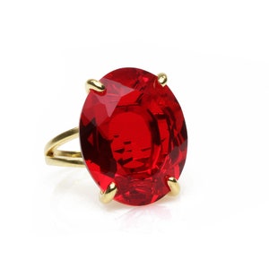 Vertical Oval Ruby Ring · Red Ruby Ring · Oval Cut Gemstone Ring ...