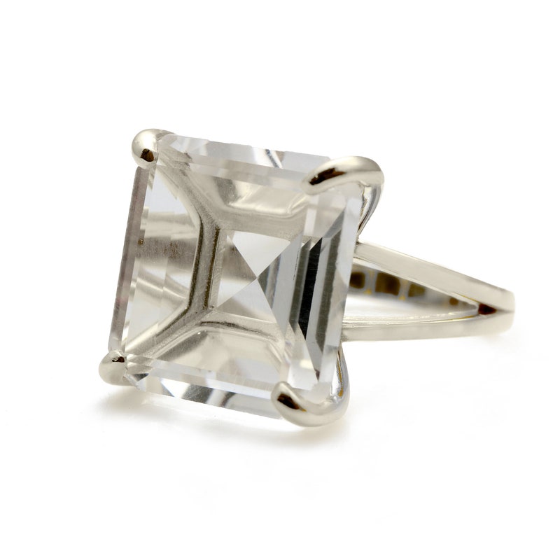Square Crystal Ring - Etsy