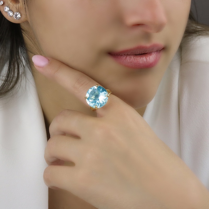 Blue Topaz Ring - Etsy UK