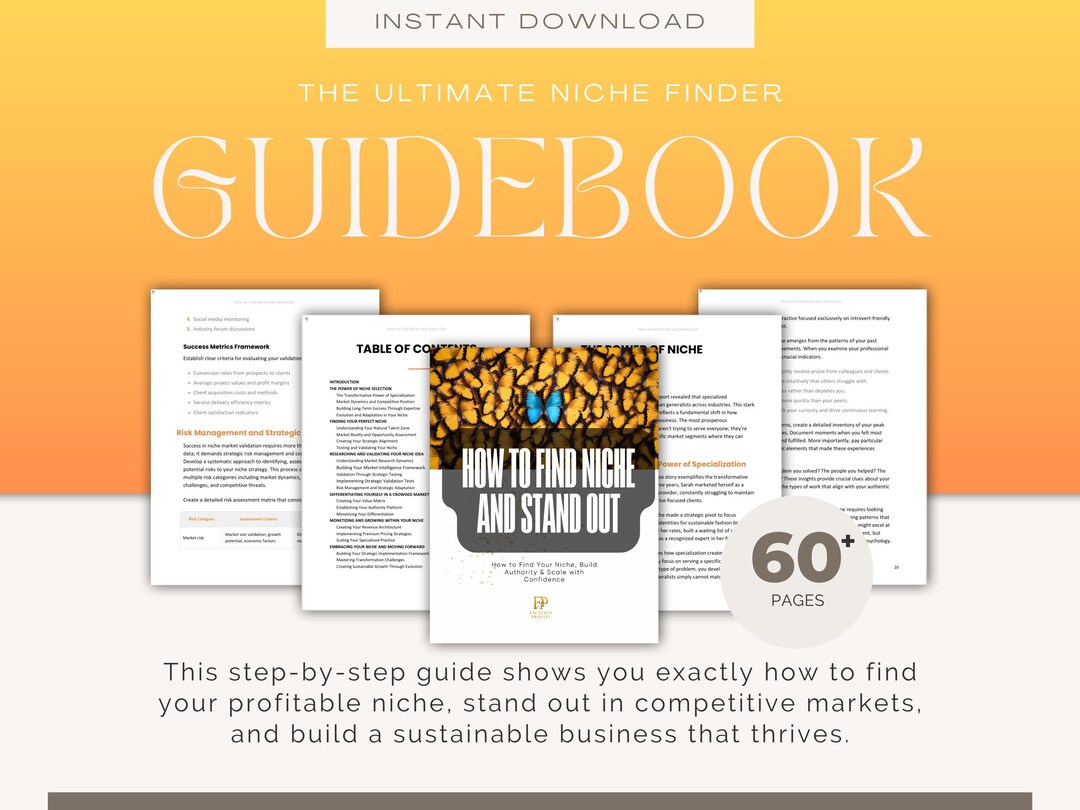 Profitable Niche Blueprint Ebook: Step-by-step Guide (PDF Download) - Etsy