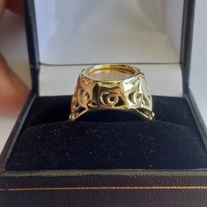 Mexican Gold Coin Ring, Dos Pesos Gold Ring, Gold Coin Ring, 2 Pesos ...