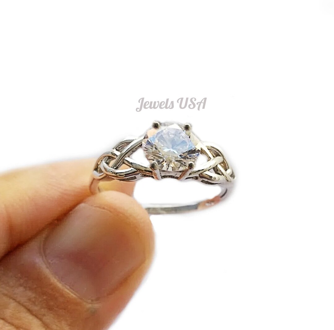 Celtic Engagement Ring, Celtic Promise Ring, Irish Promise Ring, Silver ...