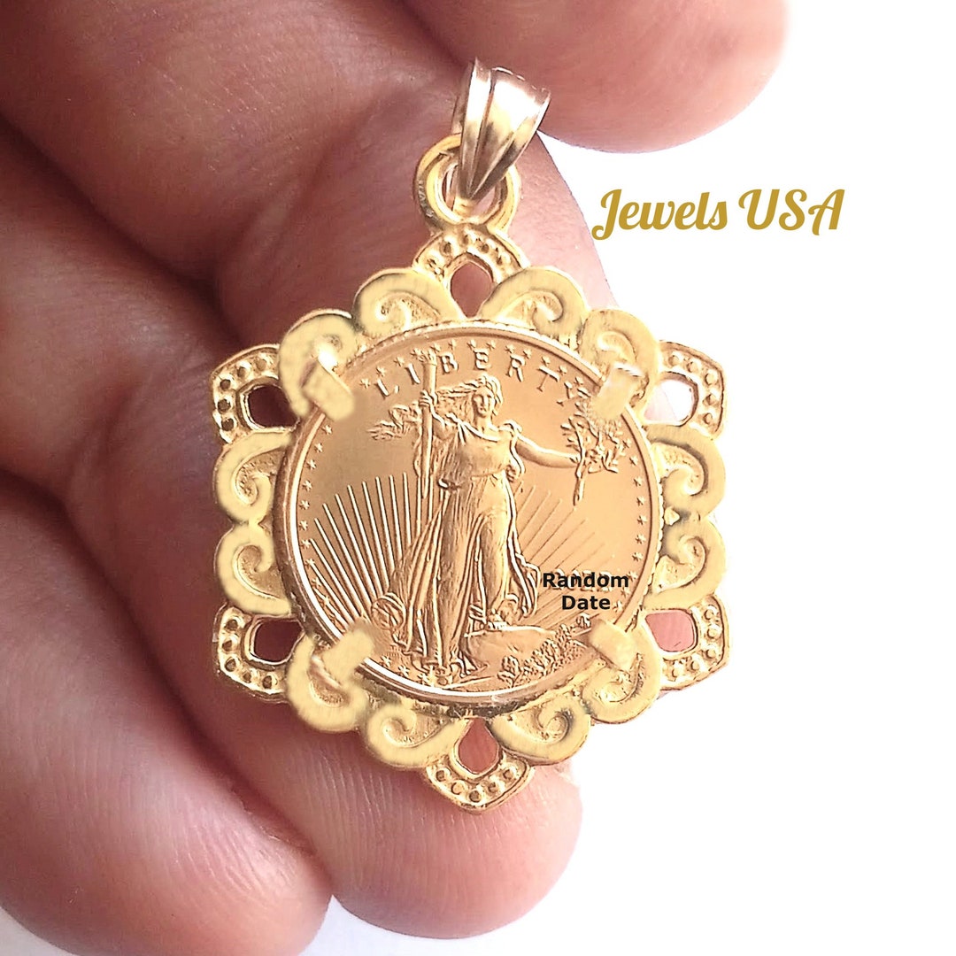 American Liberty Gold Coin Pendant, 1/10 Oz Liberty Gold Coin Pendant ...
