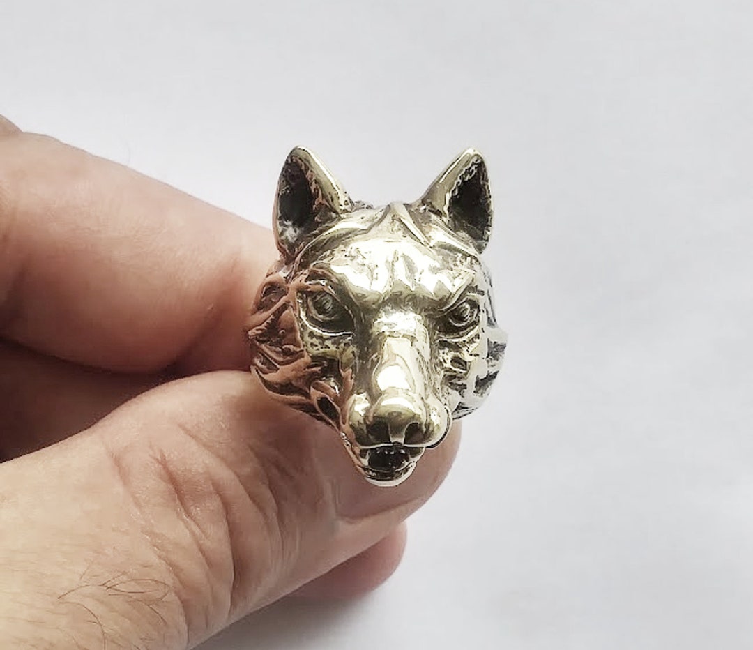 Wolf Ring Men, Wolf Head Ring, Silver Wolf Ring, Cool Mens Gifts ...