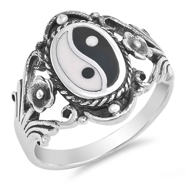 Ying Yang Ring - Etsy
