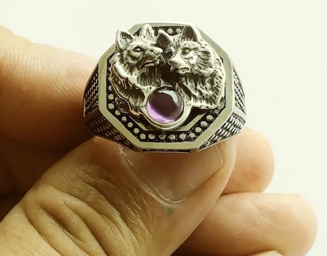 Wolf Ring Men Wolf Family Ring Silver Wolf Ring Wolf Ring - Etsy