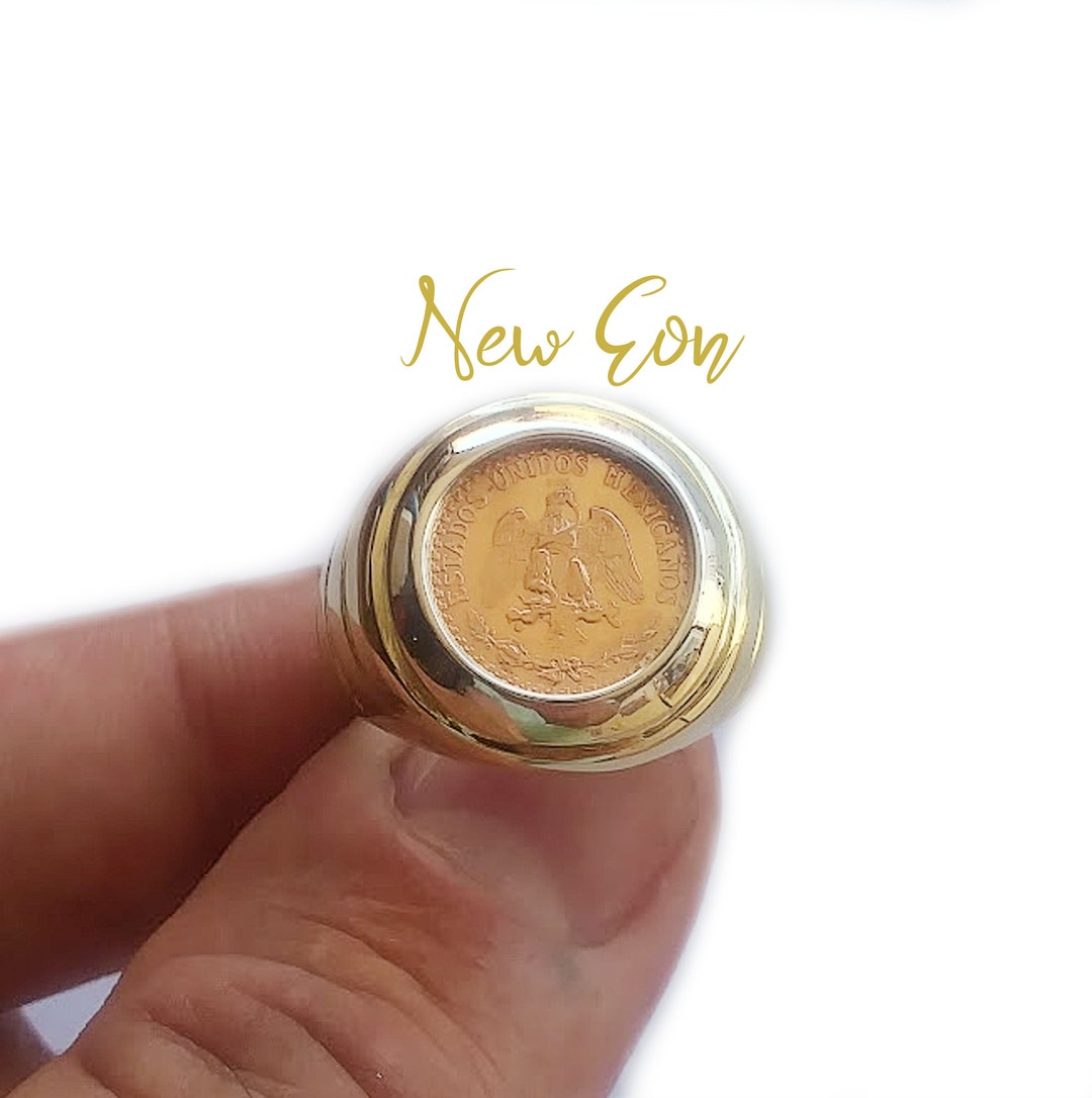 Dos Pesos Coin Ring Gold Coin Ring 2 Pesos Coin Ring - Etsy