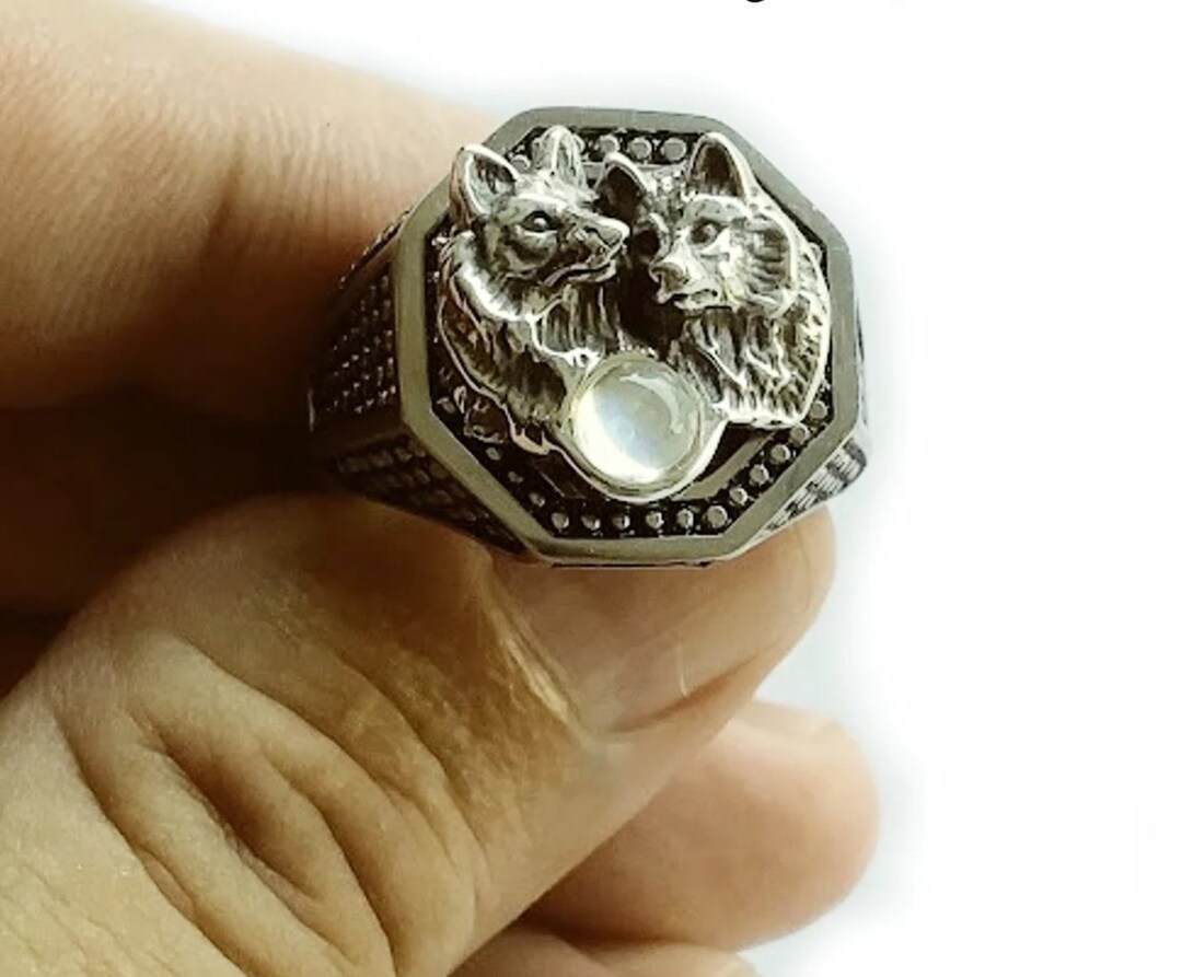 Wolf Family Ring Silver Wolf Ring Jewelry Gift Men Wolf - Etsy