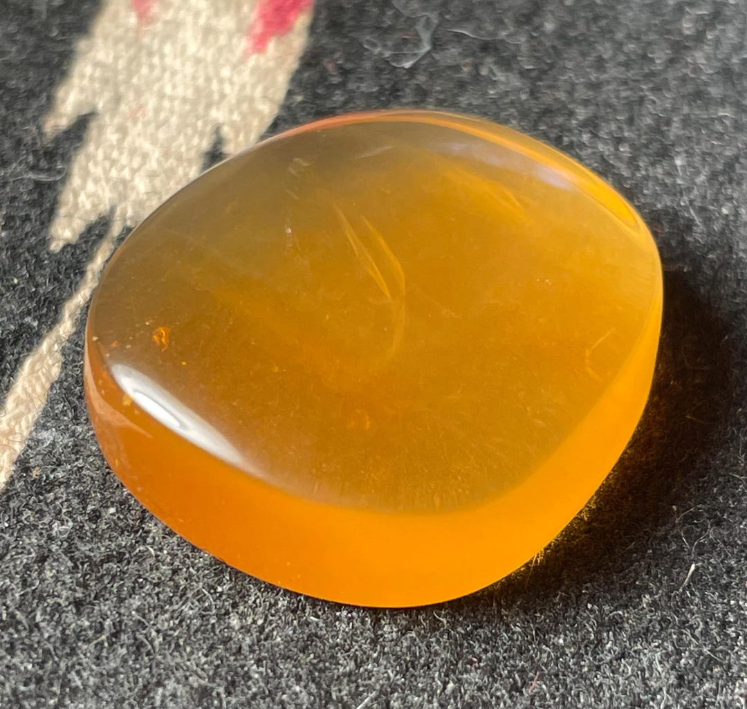 Large Juniper Ridge Oregon Fire Opal Cabochon 25.1mm X 22.9mm X 7.9mm ...