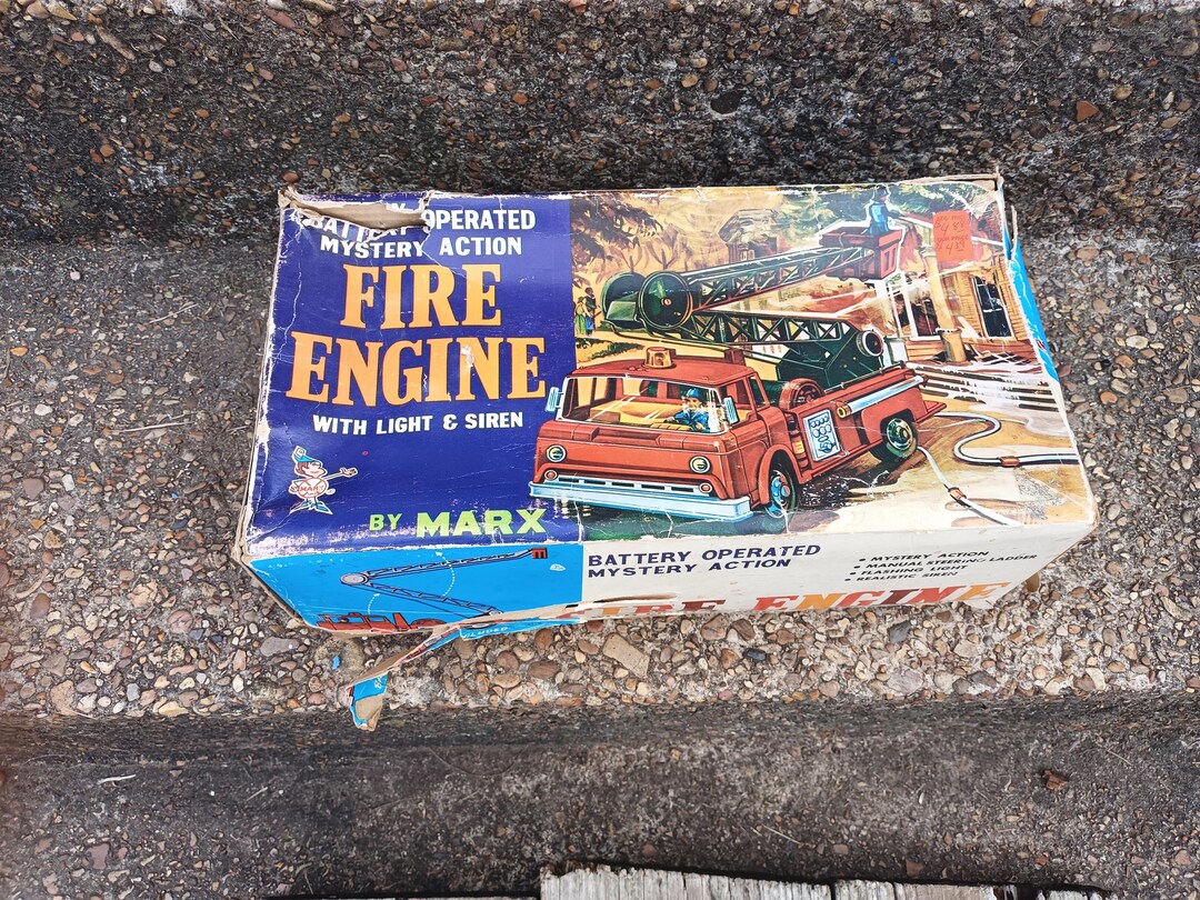 Vintage 'MARX' Fire Engine! - Etsy
