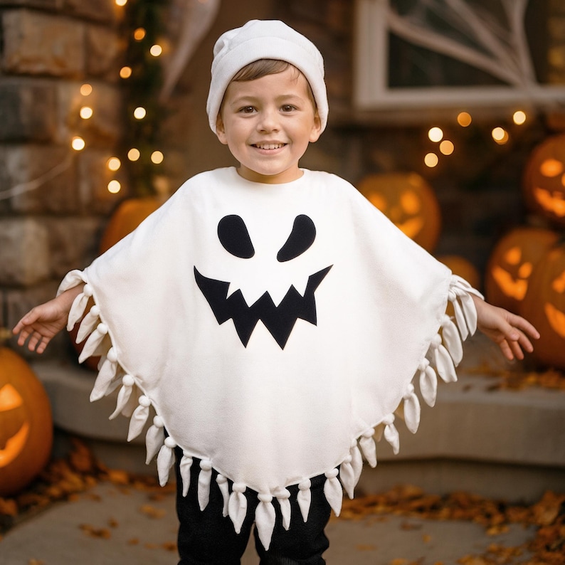 NO SEW Pattern! Kids Halloween Ghost Costumes, Easy DIY Project Toddler ...