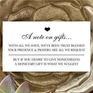 Money for Wedding Gift | Request for Monetary Gifts | Financial Gifts ...