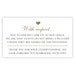 No Plus Ones at Wedding Invitation Insert / Printed No Plus Ones ...