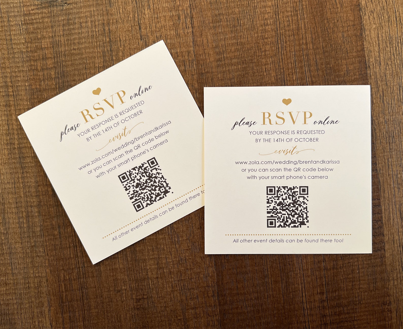 RSVP Card With QR Code for Online Response to Wedding - Etsy