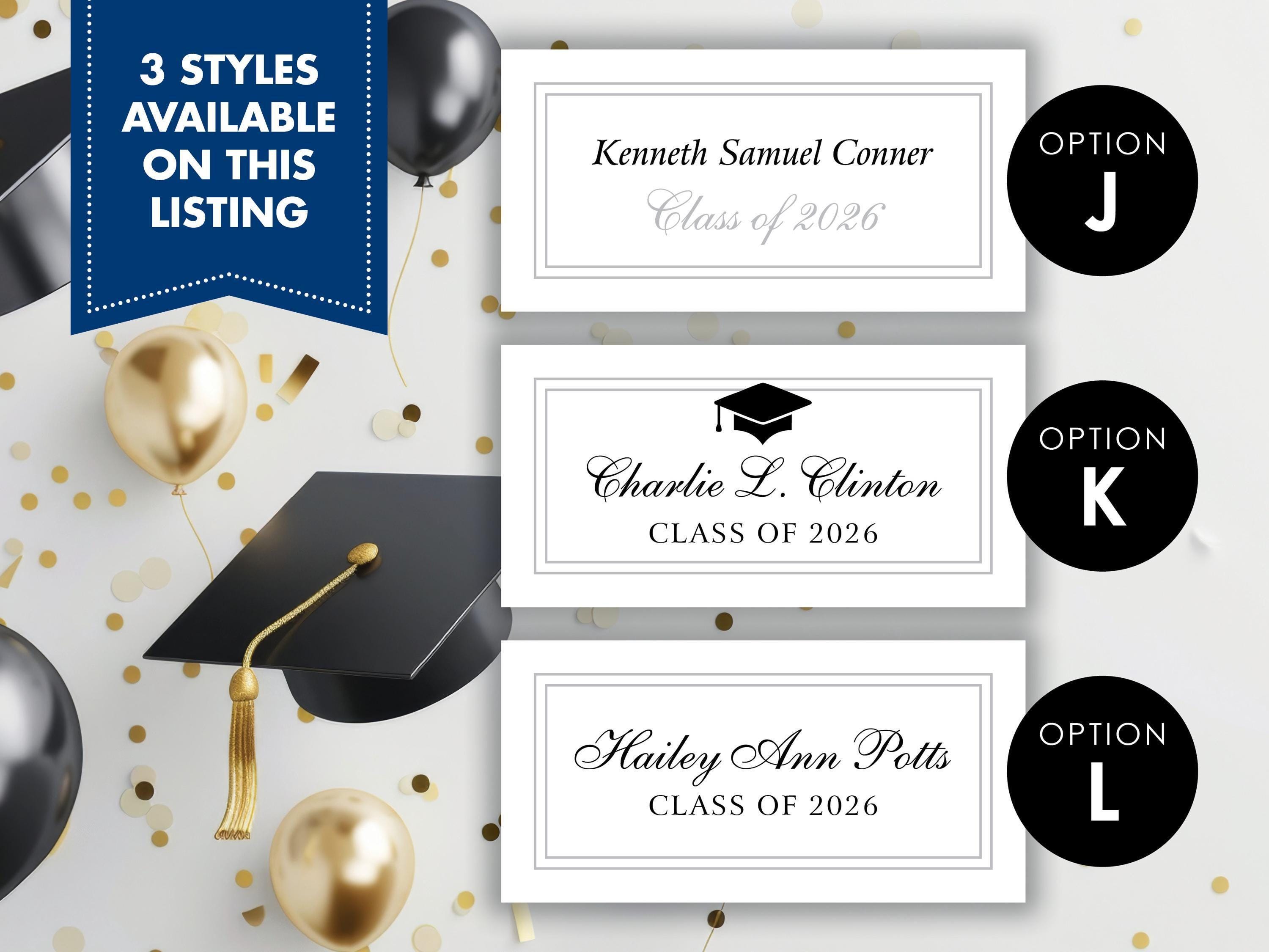 Formal Name Cards for Graduation Invitation & Announcement | Silver ...