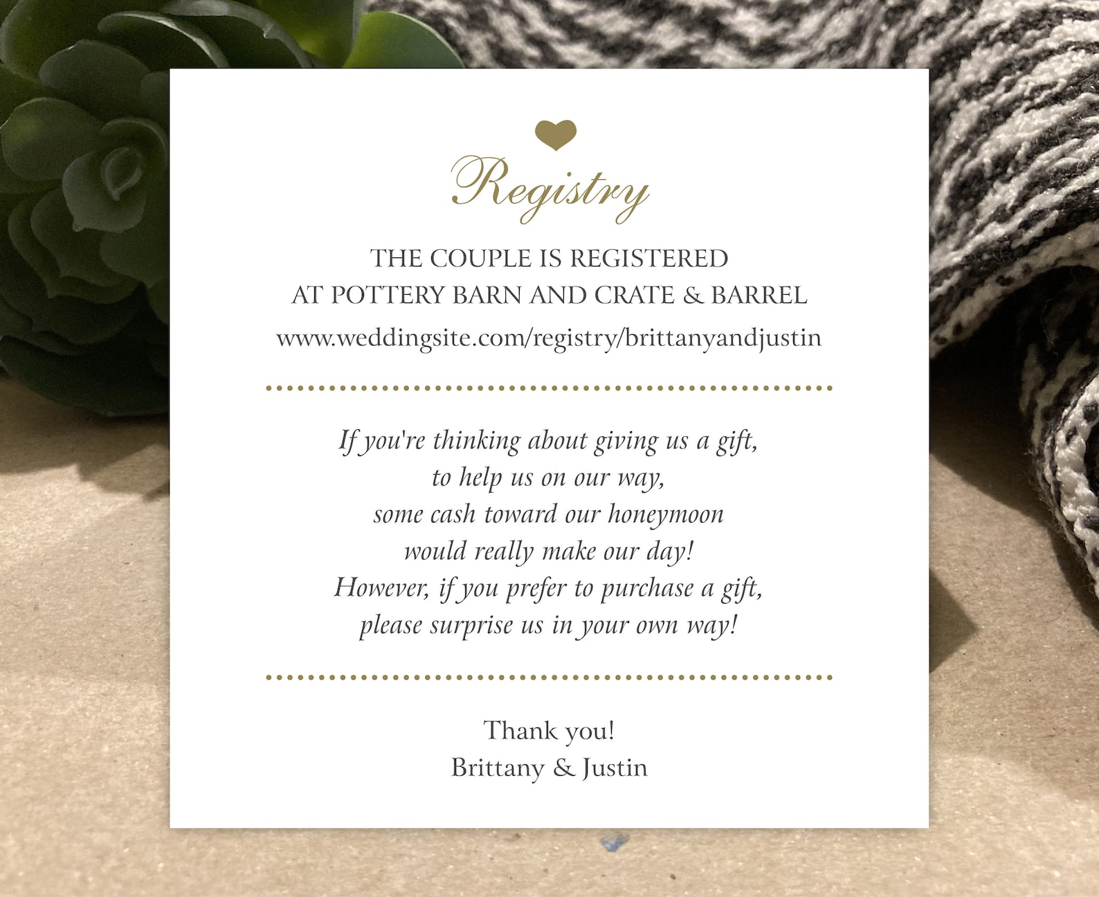 Display Shower Registry Card for Bridal Shower or Baby Shower - Etsy