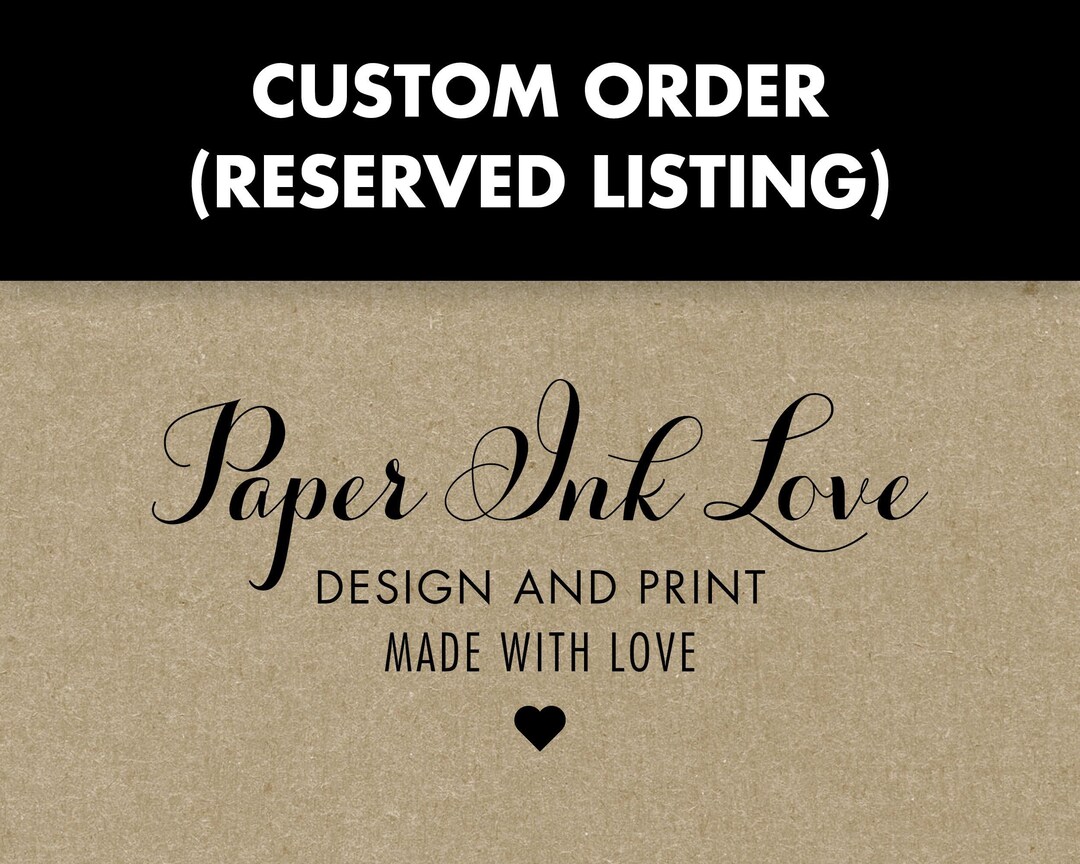 Custom Order Listing | Reserved for Clients W/ Special Requests - Etsy