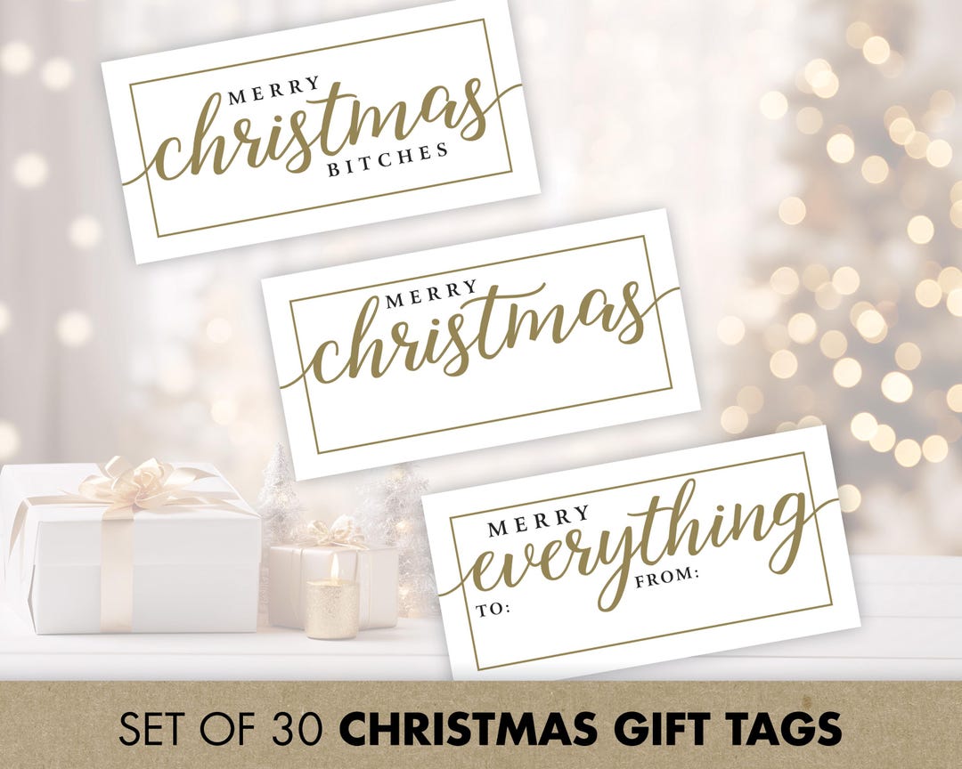 Christmas Gift Tags | Funny Sticker Label for Christmas Presents ...