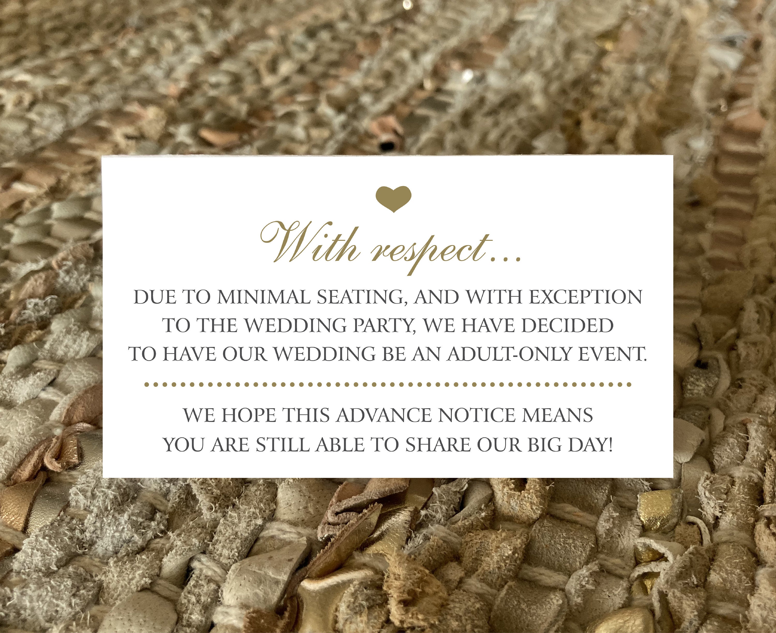 Printable Adults Only Wedding Invitation Insert Card / No Kids - Etsy ...