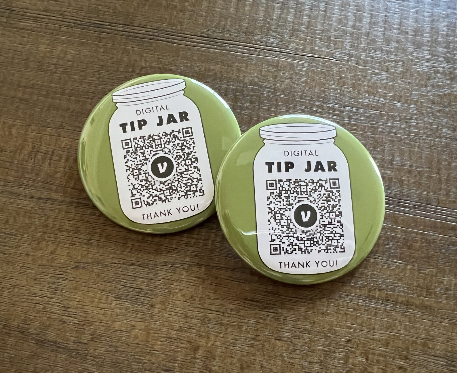 Tip Jar QR Code Button for Barista Bartender Budtender - Etsy