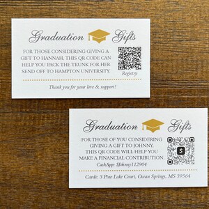 2025 Graduation Invitation Insert Card With Venmo QR Code for ...