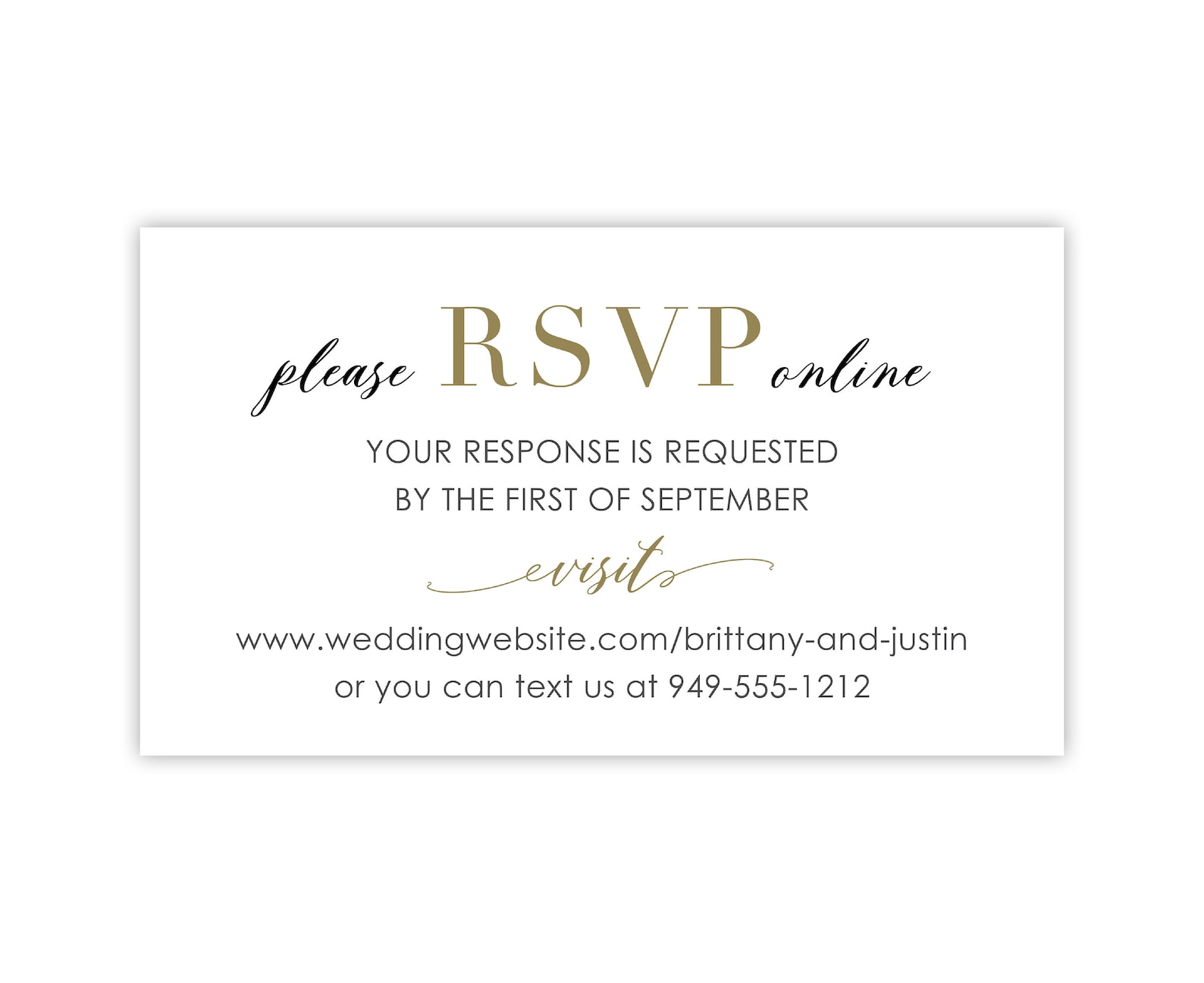 Online RSVP Card Wedding Invitation Inserts / Response - Etsy