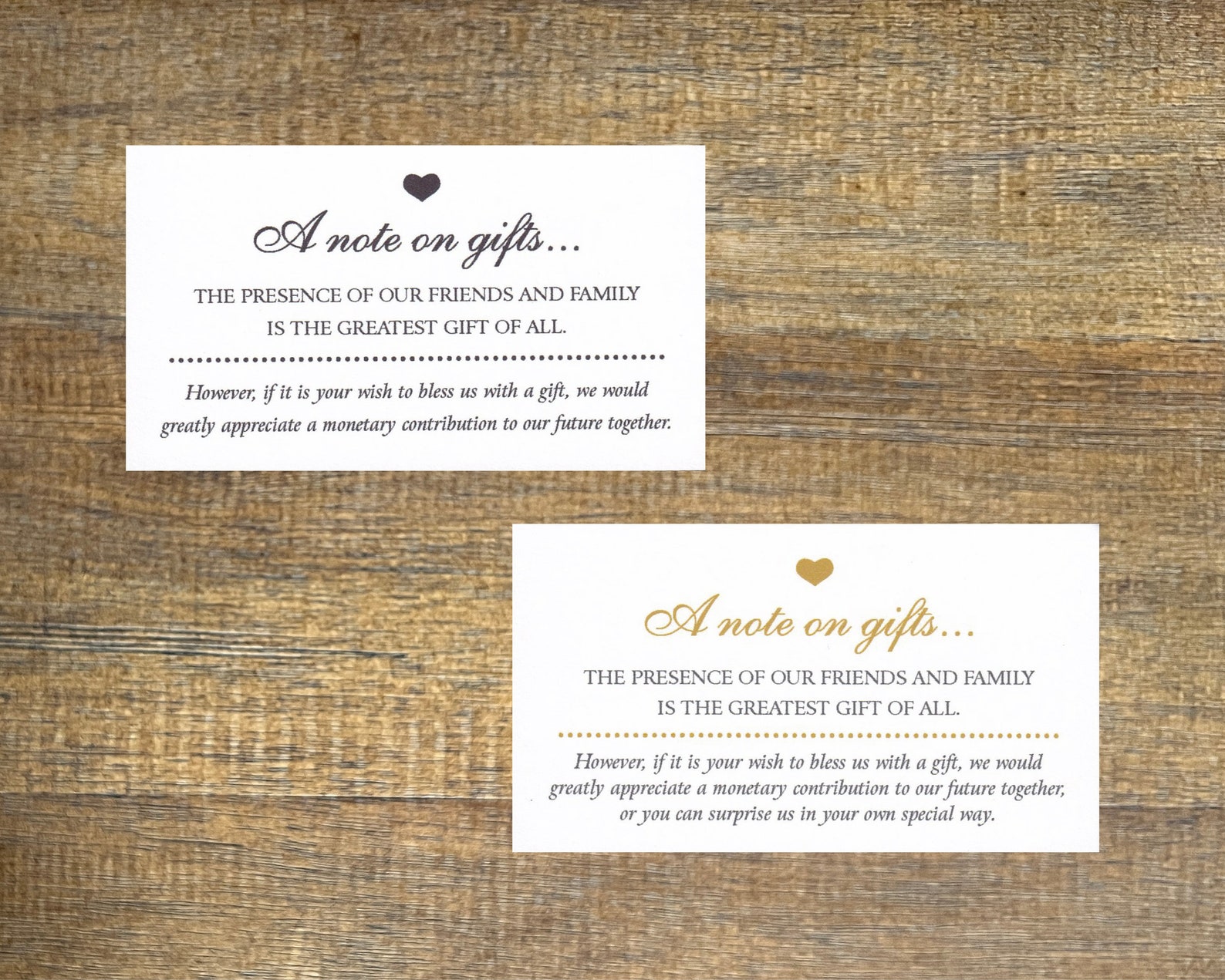 Request for Cash Money Instead of Gifts at Wedding, Monetary Gifts Card ...